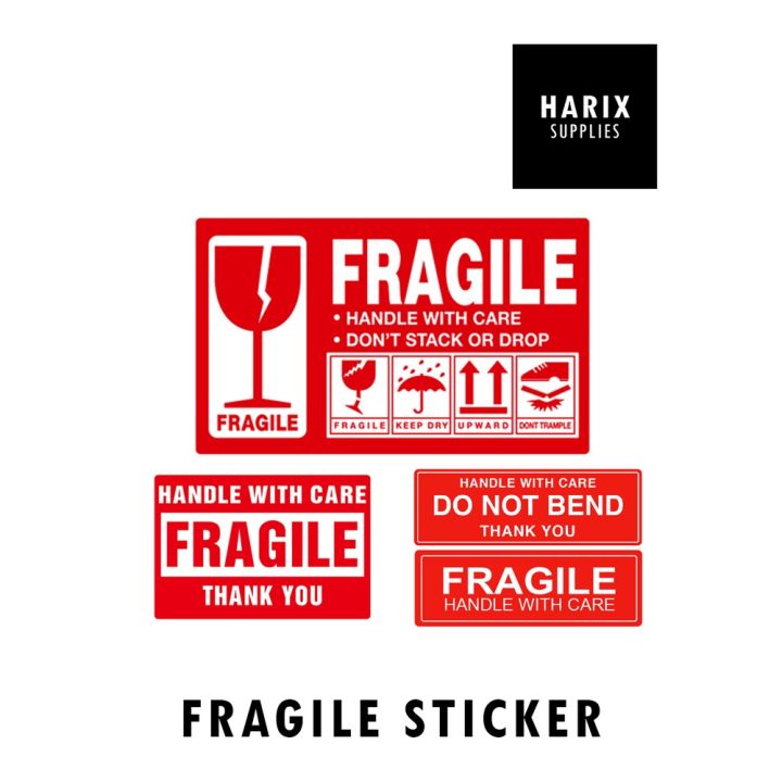 Fragile Sticker Warning Tape Cargo Label Do Not Bend Handle with Care ...