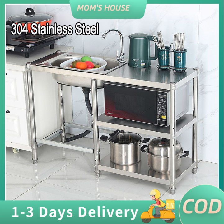 304 Stainless Steel Lababo Complete Set Kitchen Sink with Cabinet ...