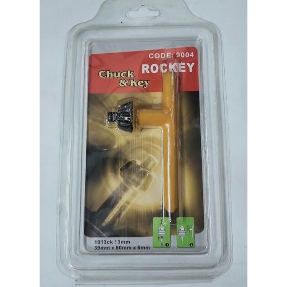 READY STOCK（100%Original）ROCKEY 13mm Drill Chuck & Key Rubber Grip | Lazada