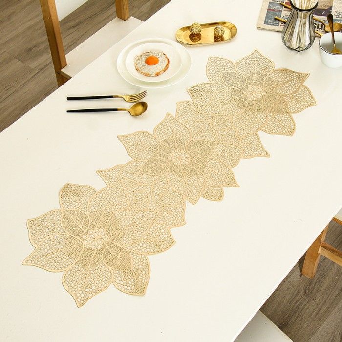 PVC Table Runner / Taplak Meja Hiasan Meja Makan Ruang Tamu Buffet ...