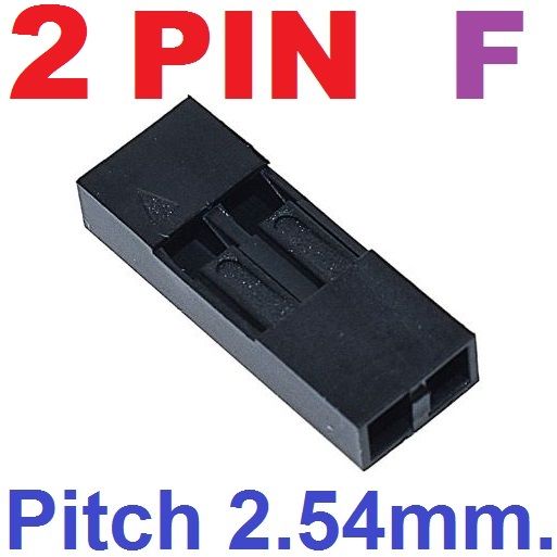 (10ชิ้น)Dupont 2Pin Pitch 2.54mm Shell Housing Female Plug Connector ...