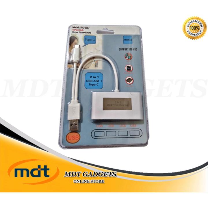4 Port Hub Super Speed HUB Type-C 480Mbps | Lazada PH