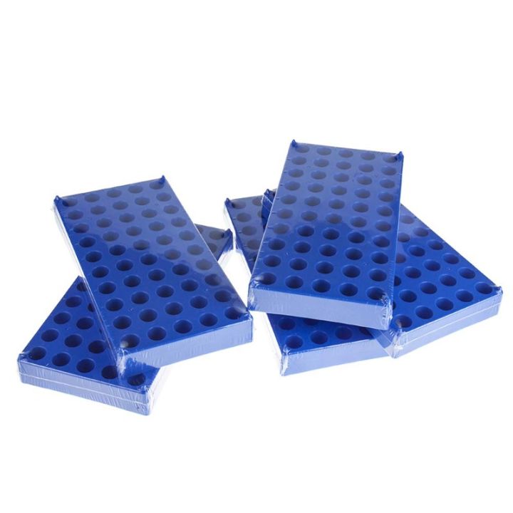 5 Packs Vial Rack Single Blue Holds 50 Standard 12mm 2ml Vial Plastic ...