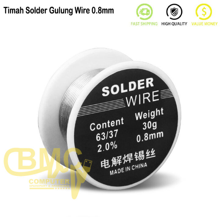 Timah Solder Gulung Wire 0.8mm Roll Tenol Rol Soldering Tin Lead 30g ...