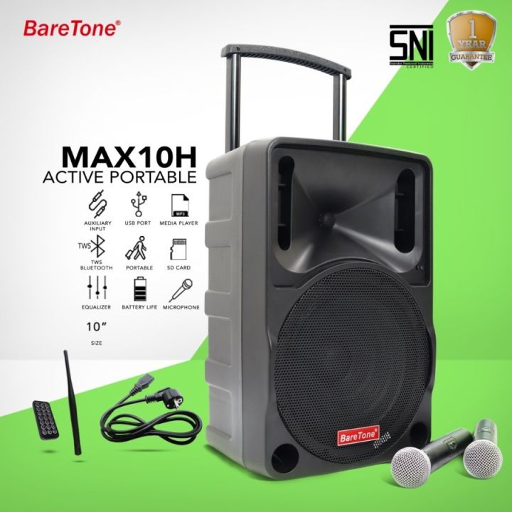 SPEAKER AKTIF PORTABLE BARETONE 10 INCH MAX10H MAX 10H ORIGINAL ...
