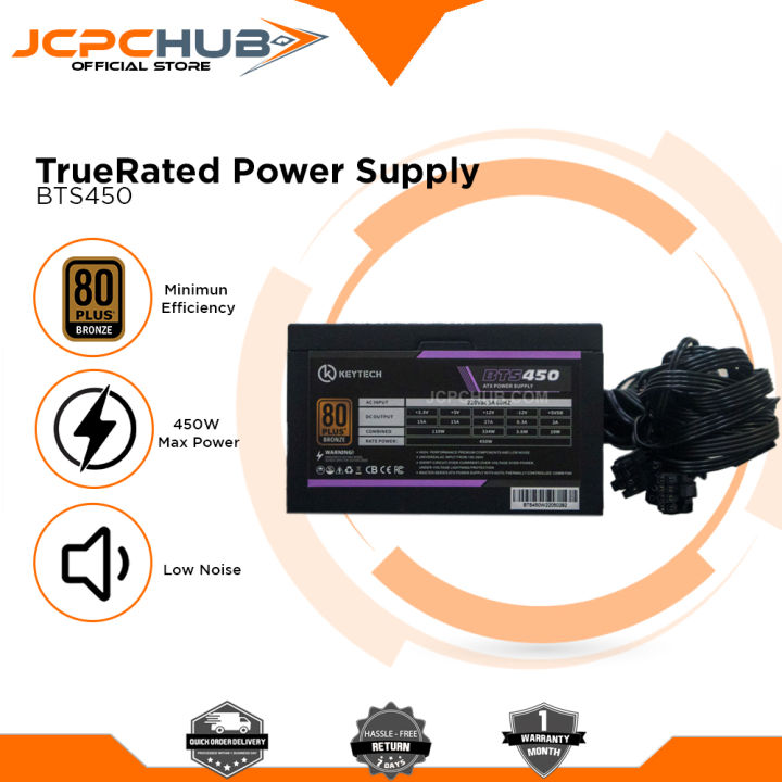 Keytech TrueRated Power Supply 80 Plus Bronze BTS450, BTS550, BTS650 ...