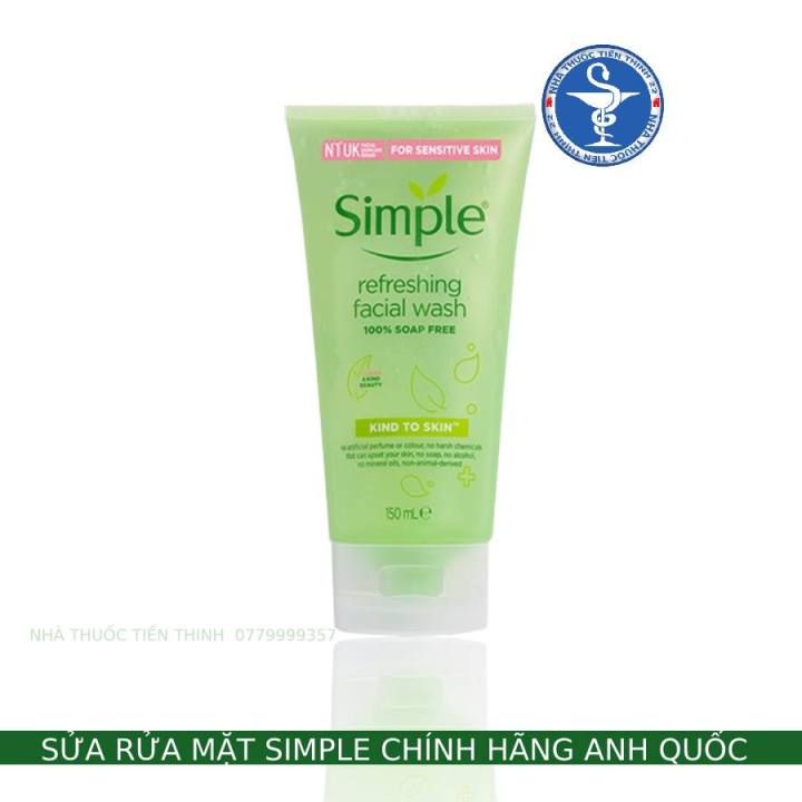 Sữa Rửa Mặt Simple CHÍNH HÃNG Cleanser Wash Cho Da Nhạy Cảm - Srm Gel Sửa Rửa Mặt Trắng Da Chăm ...