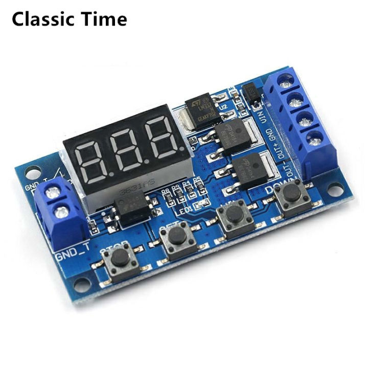 DC 12V 24V Dual MOS LED Digital Time Delay Relay Trigger Cycle Timer Delay Switch Circuit Board ...