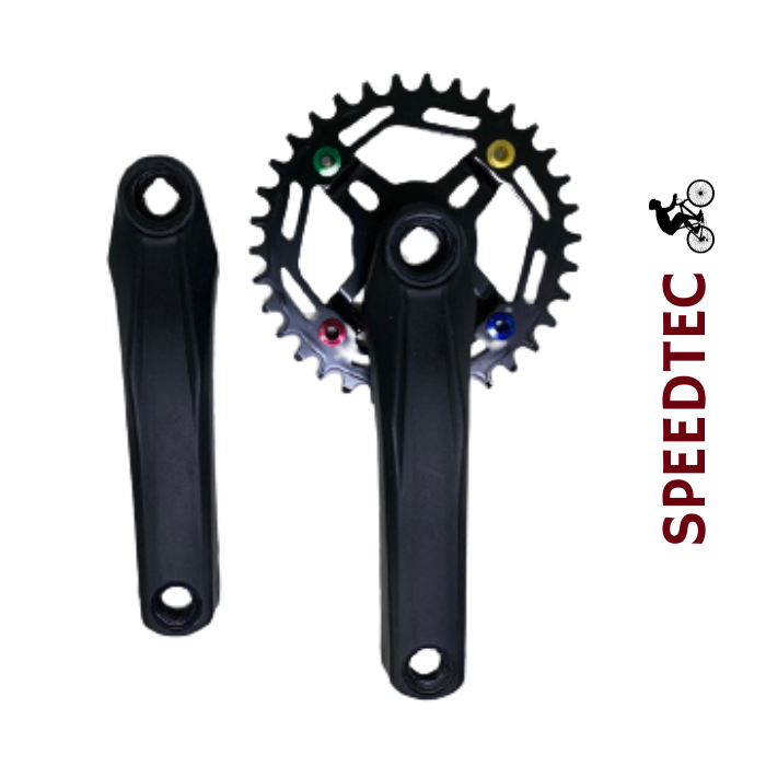 Chainwheel (CRANKSET) Steel All Black for 9-13 Speed 34T * 170 mm SOLID ...