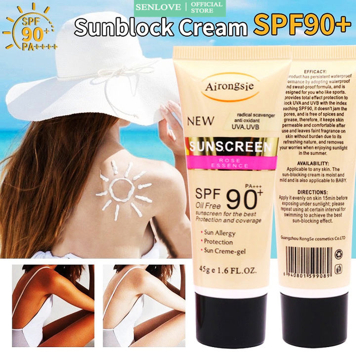 SENLOVE Whitening Sunscreen Cream SPF90+ (Face & Body) Long Lasting UV Protection Base | Lazada PH