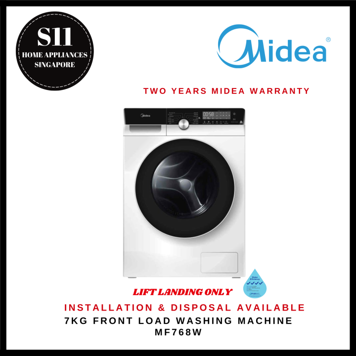 Midea MF100W75 7.5KG FRONT LOAD WASHING MACHINE - 2 YEARS MANUFACTURER ...