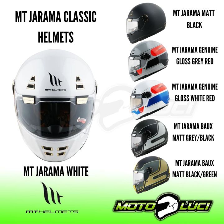 MT Jarama Classic Full Face Single Visor Helmet | Lazada PH