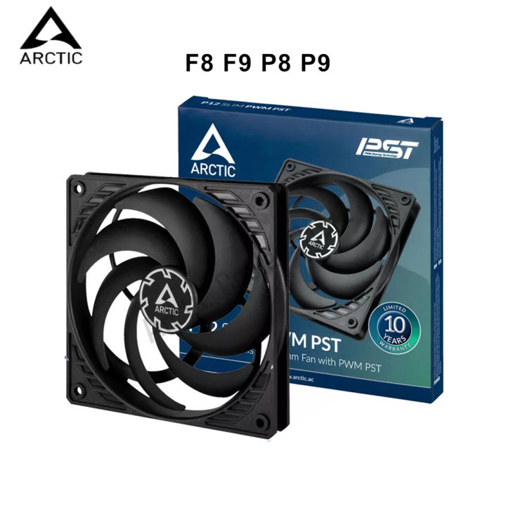 ARCTIC F8 F9 P8 P9 PWM PST Black 8cm Mute Case Fan 80mm PC Cooling Fan ...