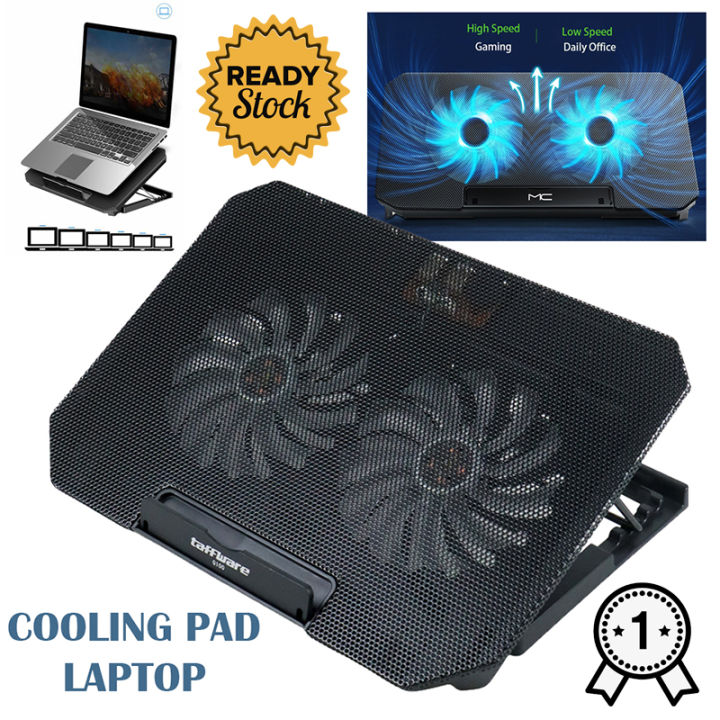 Cooling Pad Laptop 2 Fan Adjustable Speed Kipas Angin Laptop Super ...