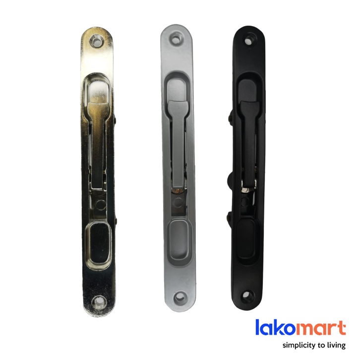 Window Flush Bolt Latch Lock 5 12 X 16MM X 200MM Black Chrome Grey ...