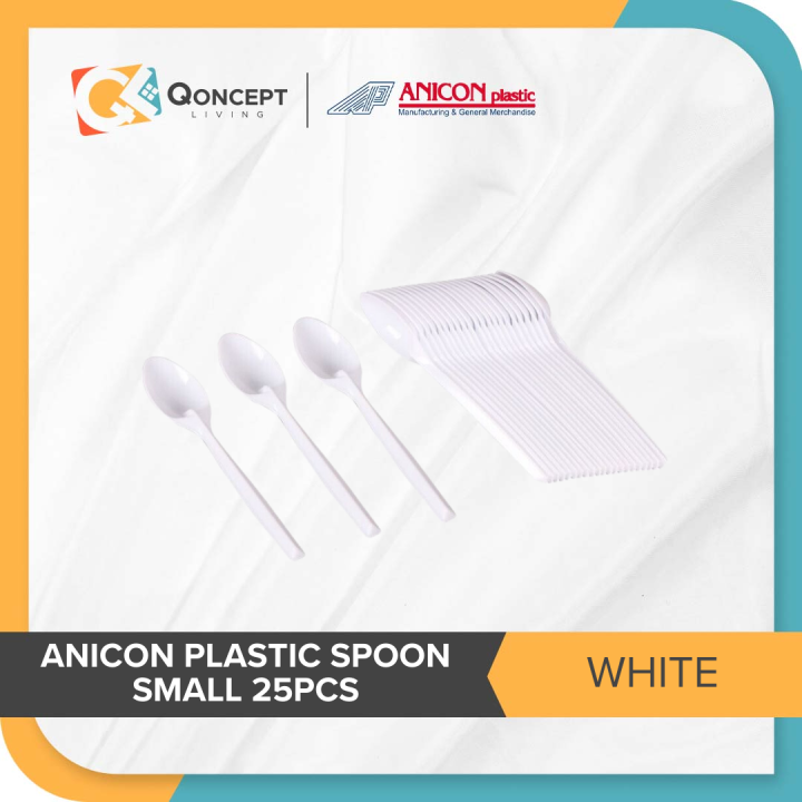 ANICON by Qoncept Disposable Plastic Spoon and Fork 25pcs | Lazada PH