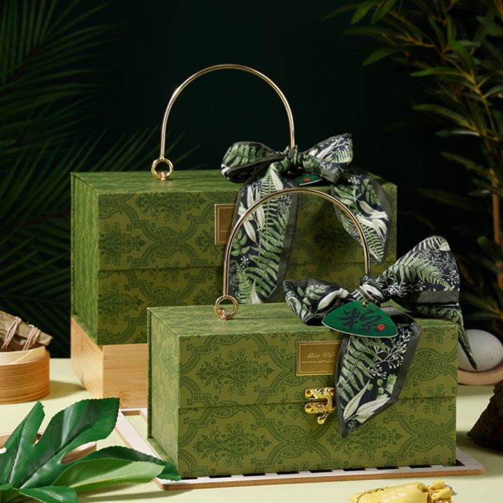 COPOTIYA Exquisite Zongzi Outer Packing Box Elegant Light Luxury Hand ...