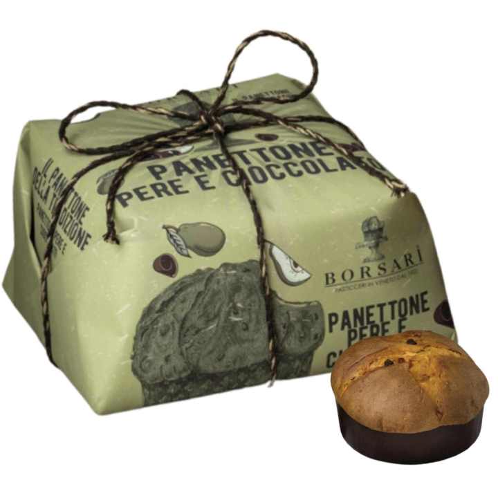 Borsari Italian Panettone with Chocolate & Pear 1kg Christmas Special ...