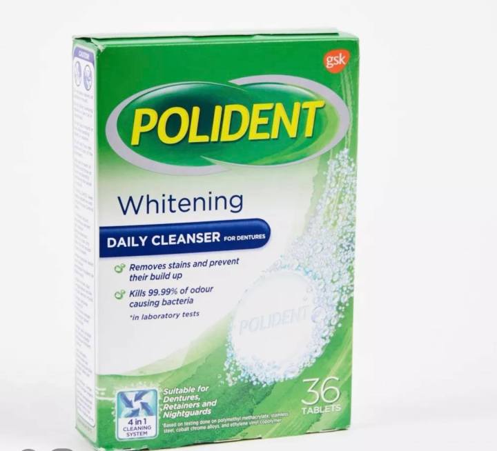 Polident Whitening Denture Cleanser Tablet 36s | Lazada PH