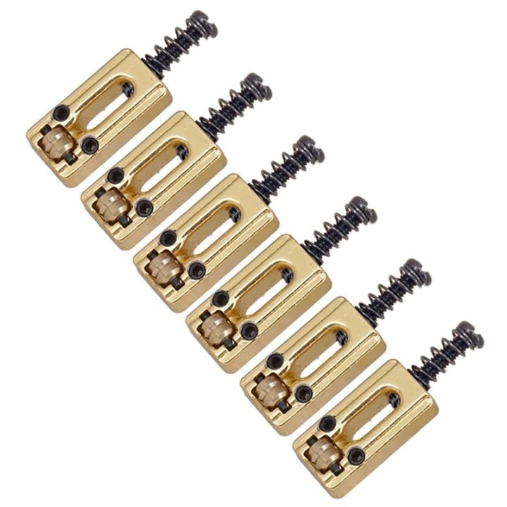 6 Pcs Metal Guitar Bridge Saddle Ball Roller String Tremolo Bridge ...