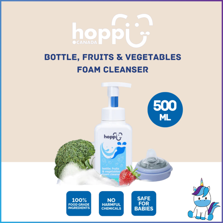 Hoppi Bottle, Fruits & Vegetables Foam Cleanser 500ml | HUSHABUY | Lazada