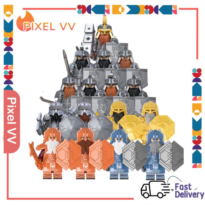 Lord Of The Rings Building Blocks DWARVEN WARRIOR LOTR Minicingers ...