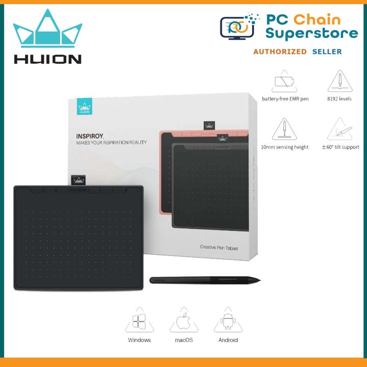 HUION Inspiroy RTS-300 Creative Pen Drawing Tablet - 160 x 100mm Work Area | Slim & Lightweight ...