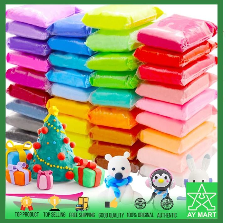 Air Dry Soft Clay 12 & 24 Pack Multicolour with Tools Vibrant DIY Modeling Clay Set for Creative ...