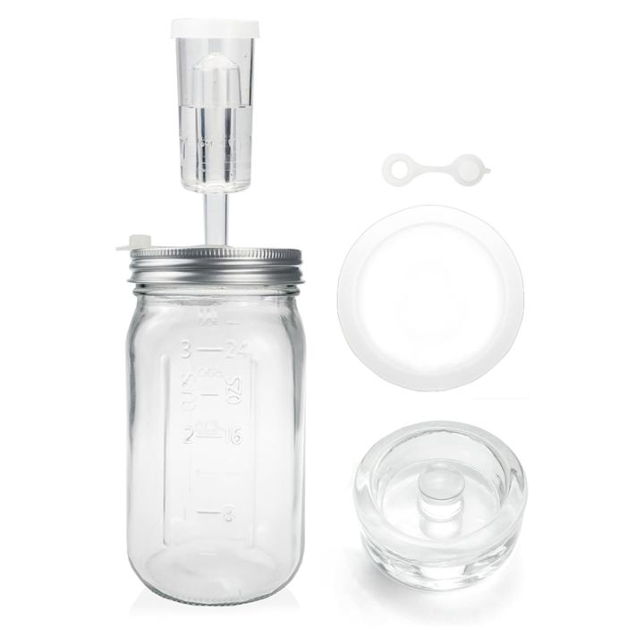 Fermentation Kit 32 Oz Jar,Fermentation Jar, Lid, Weights and Airlock ...