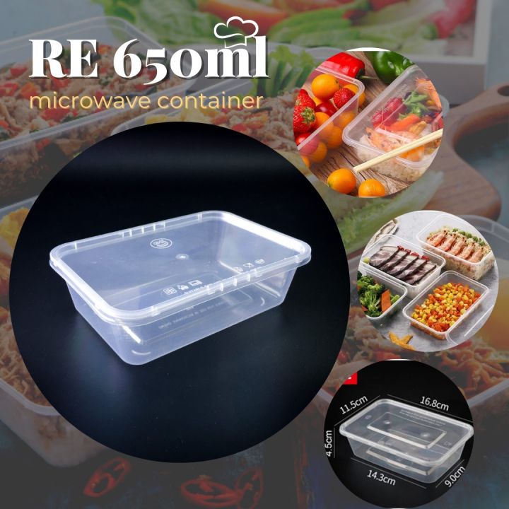 Rectangle microwavable food container disposable plastic tub 500ml ...