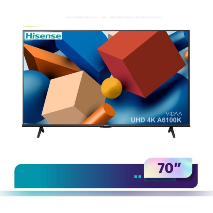 Hisense 70 inch 4K UHD Vidaa TV Dolby System - 70A6100K FREE ONGKIR ...