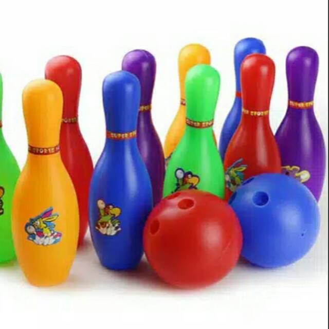 Mainan Bola Bowling Set ukuran kecil/Mainan Bola bowling Set Murah ...
