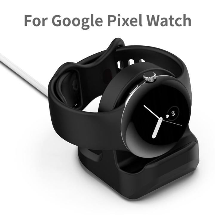 For Google Pixel Watch Silicone Charge Holder Hand Cable Hole Charging ...