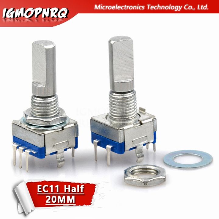 2PCS Half axis rotary encoder,handle length 20mm code switch/EC11 ...