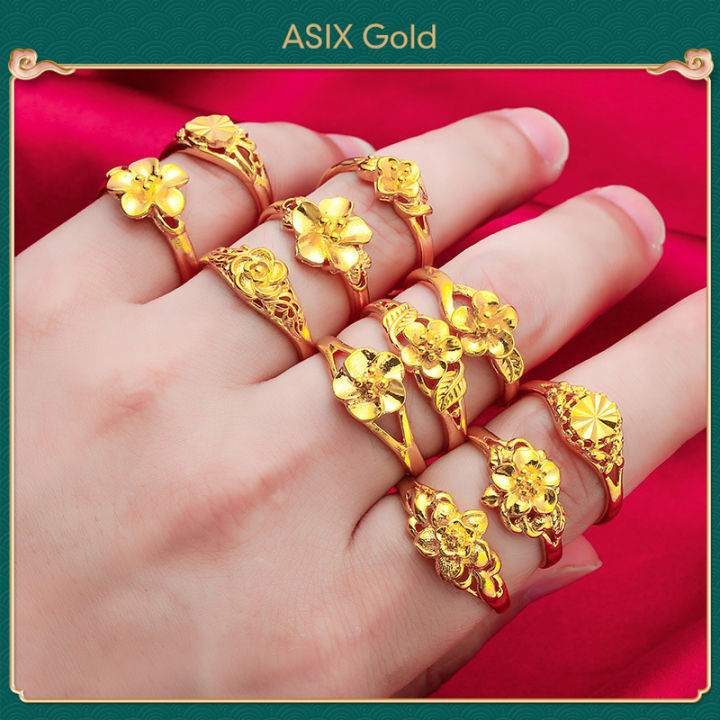 ASIX GOLD 916 Gold Bangkok Gold Korean Gold Malay Gold Ladies Flower ...