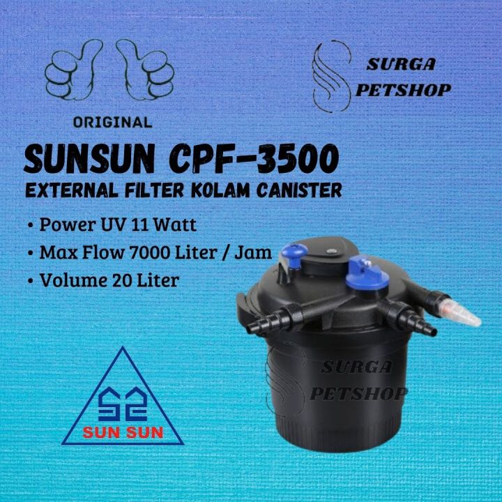 SUNSUN CPF 3500 External Filter Canister Eksternal Kolam Aquarium ...