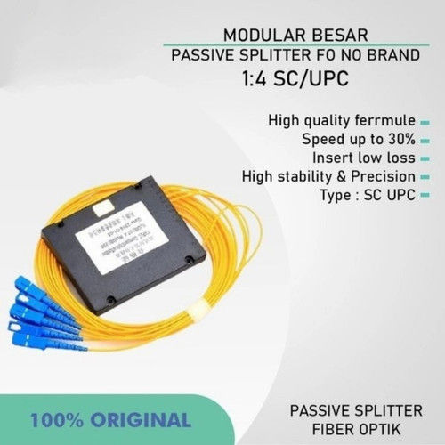 Passive splitter / pasif spliter 1:4 fiber optic SC UPC MODULAR ...