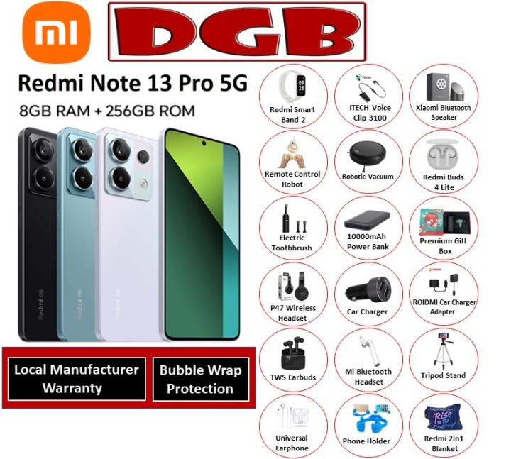 Xiaomi Redmi Note 13 Pro 5G 8GB Ram+256GB Rom | Triple 200MP Camera ...