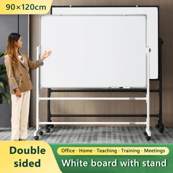 Whiteboard With Stand Wheels Magnetic White Board Big Bracket ...
