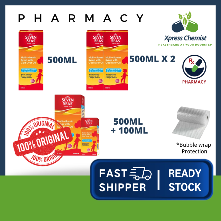 SEVEN SEAS MULTIVITAMIN SYRUP WITH COD LIVER OIL 500ML | 500ML X 2 ...