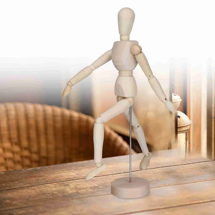 Art Supply Wood Artist Drawing Manikin Articulated Mannequin with Base ...