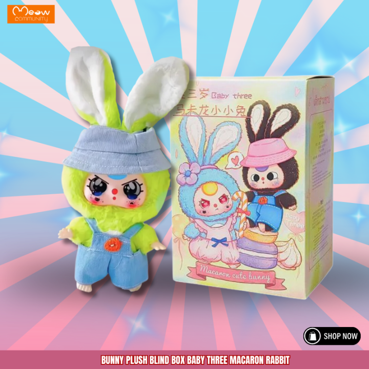 Baby three bunny plush blind box Baby Three Macaron Rabbit | Lazada.co.th