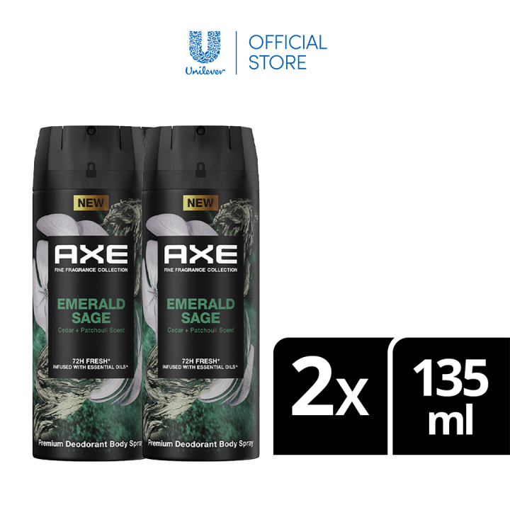 [BUNDLE OF 2] AXE Body Spray Emerald Sage 135ml | Lazada PH