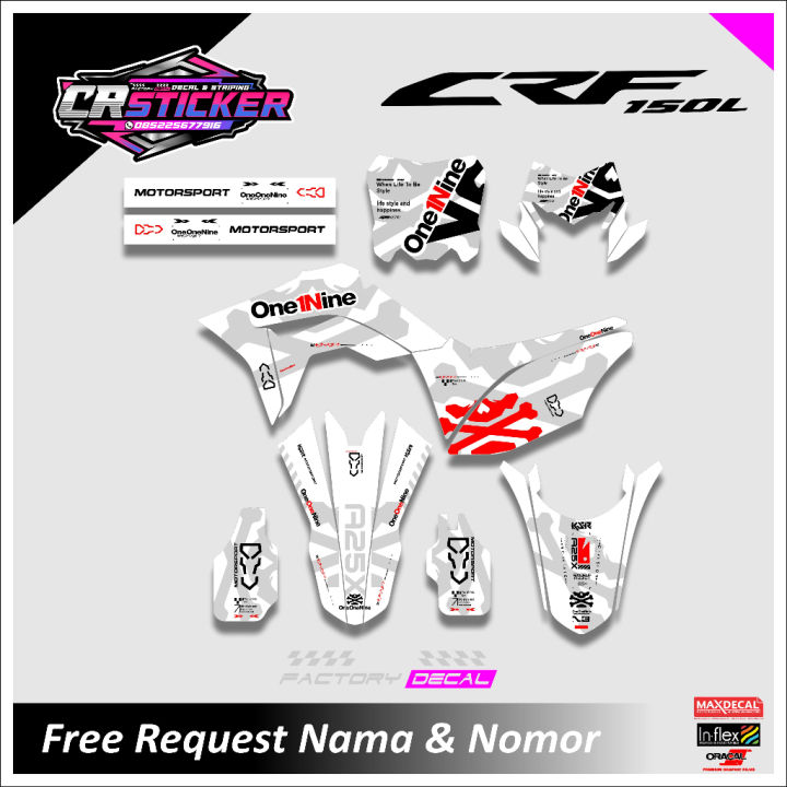 Sticker setiker stiker decal CRF 150 L minimalis Fullbody-Dekal CRF 150 ...