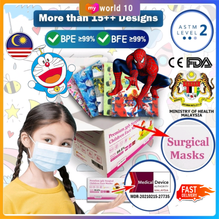 Children / Kid Premium Surgical Face Mask 3ply BFE 99% Melt-Blown ...