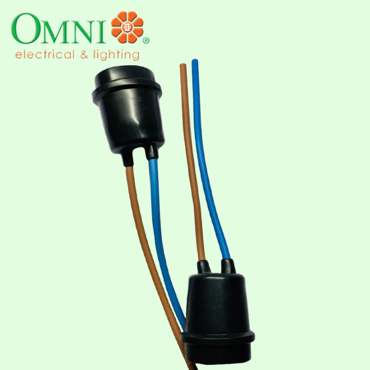 OMNI Original E27-602 Weatherproof Rubber Socket with 2 Wires E27-602 ...
