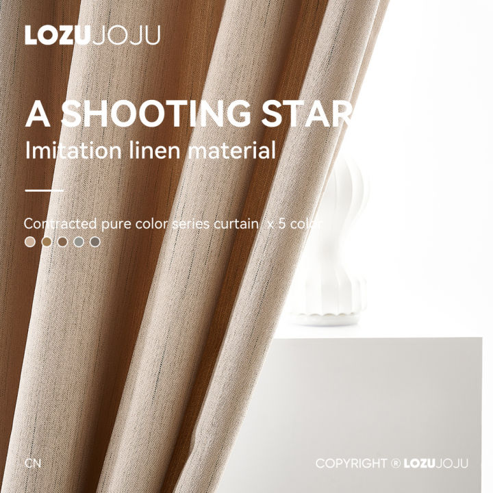 1 PC LOZUJOJU Window Treatment Curtains 70% Blackout Solid color ...