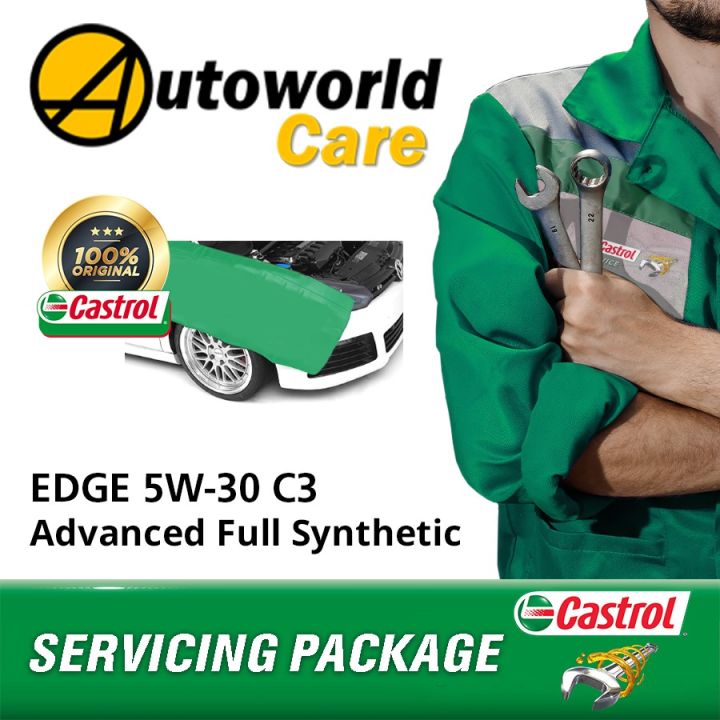 (Autoworld Care) CASTROL EDGE 5W30 Fully Synthetic Servicing Package ...