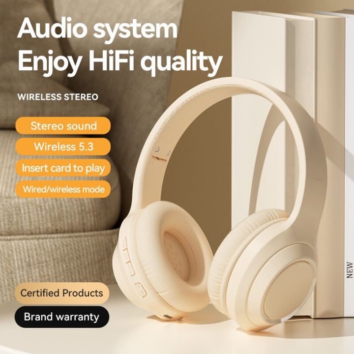Extra Bass Bluetooth Headphone Colorful 9D Hi-Res Audio Stereo Wireless ...
