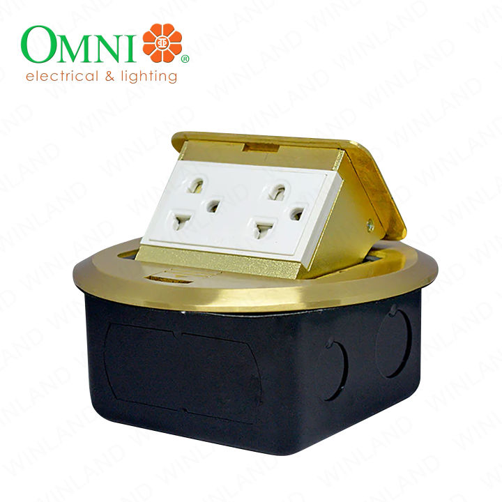 Omni by Winland Floor Mounted Outlet Round Type 16A 250V ~ Duplex ...